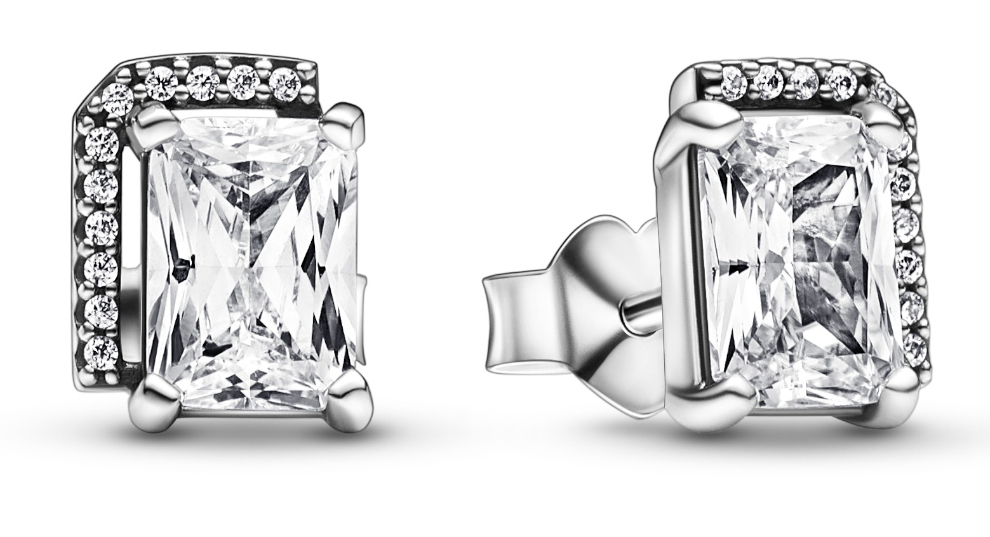 Pandora Timeless Rectangular Sparkling Halo korvakorut 292380C01 ...