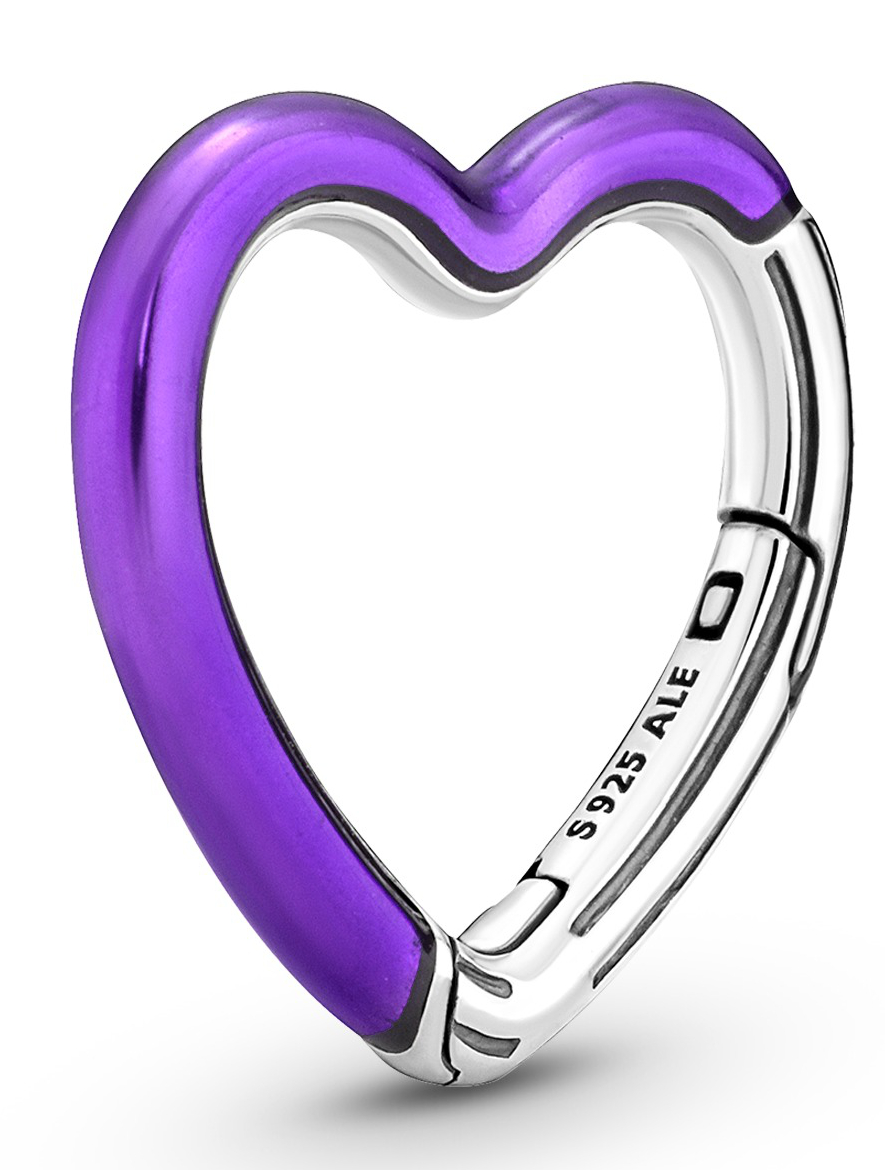 Pandora ME Bright Purple Styling Heart Connector hela 791973C01 ...