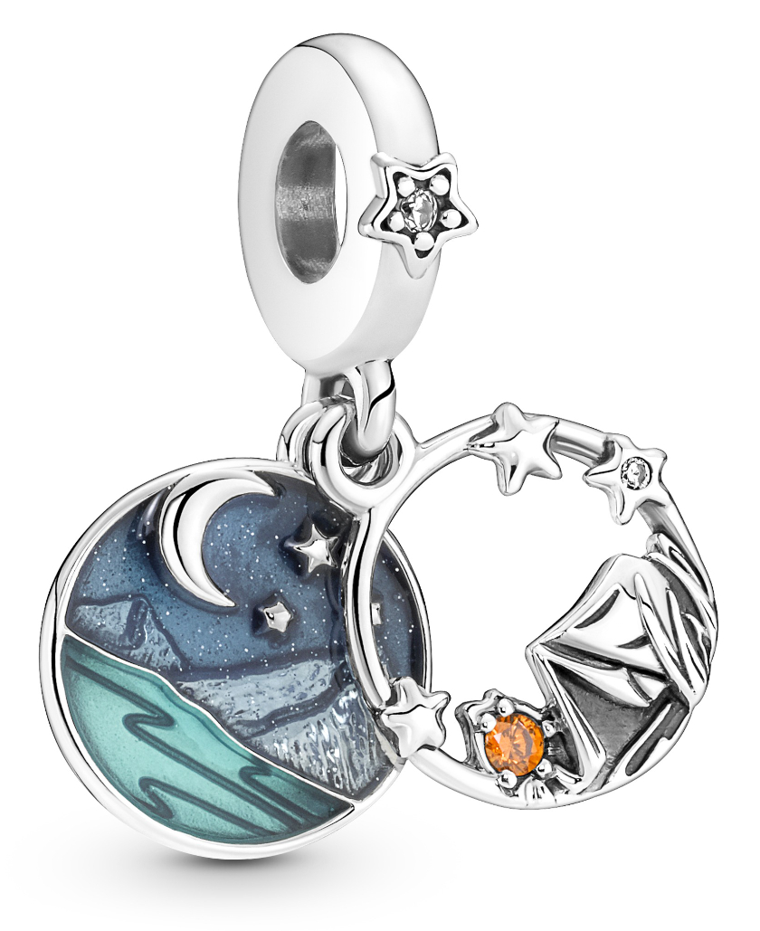Pandora Moments Charm dangle Camping Night Sky hela 791686C01 ...