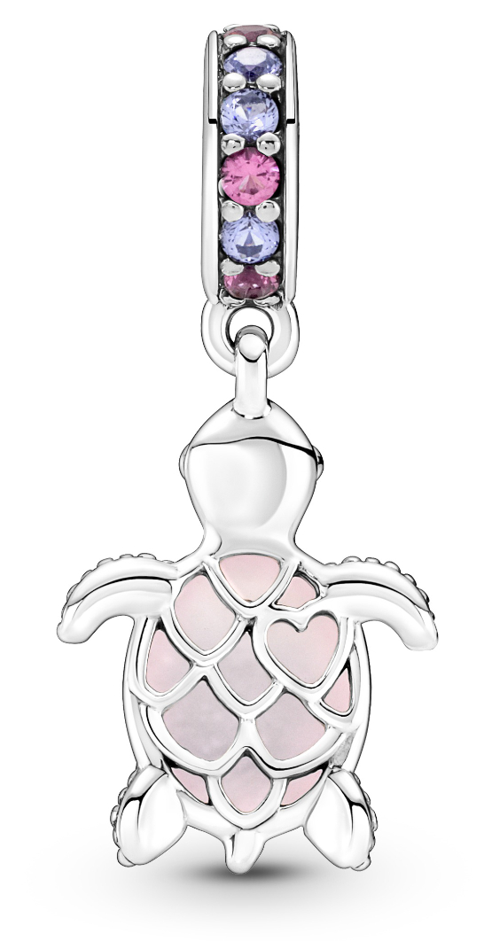 Pandora Moments Charm dangle Murano Glass Pink Sea Turtle hela ...