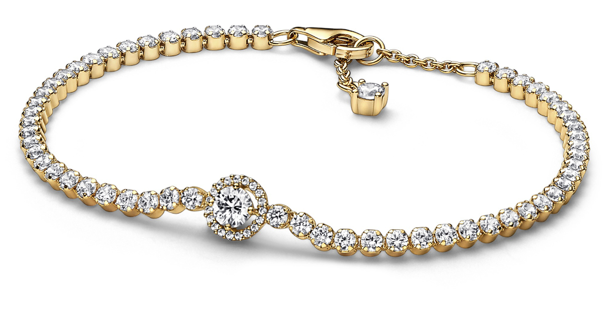 Pandora Timeless Sparkling Halo Tennis rannekoru 569416C01 - Keskisen ...