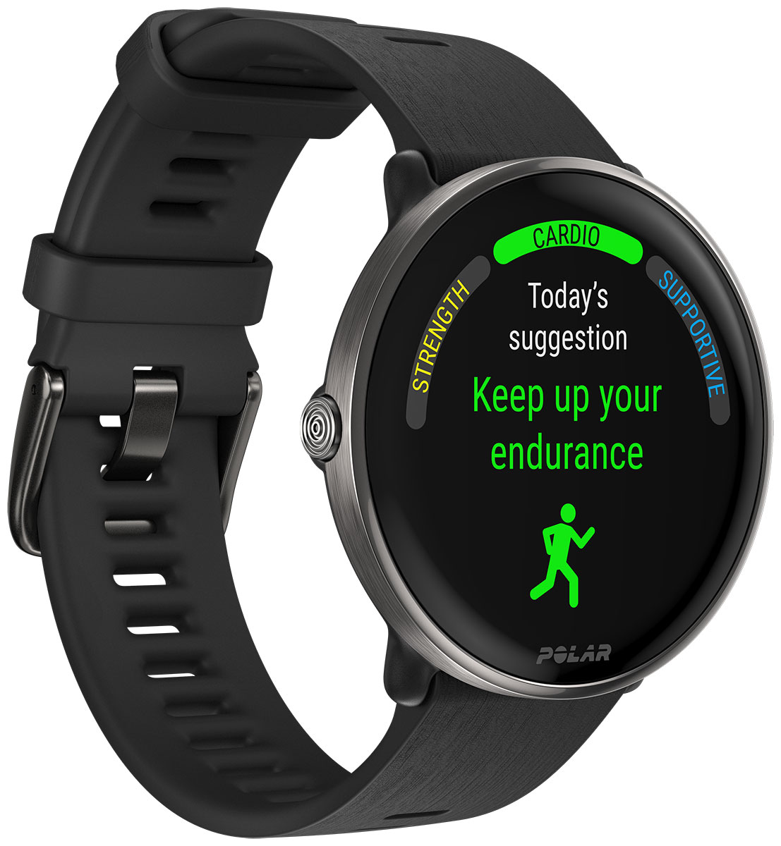 Polar Ignite 3 Titanium Black Silicone - Keskisen Kello Oy