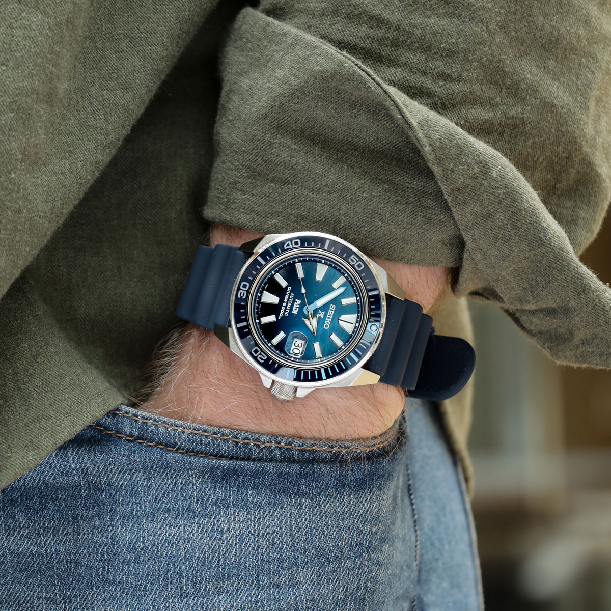 Seiko Prospex Great Blue Samurai Scuba PADI Special Edition SRPJ93K1 ...