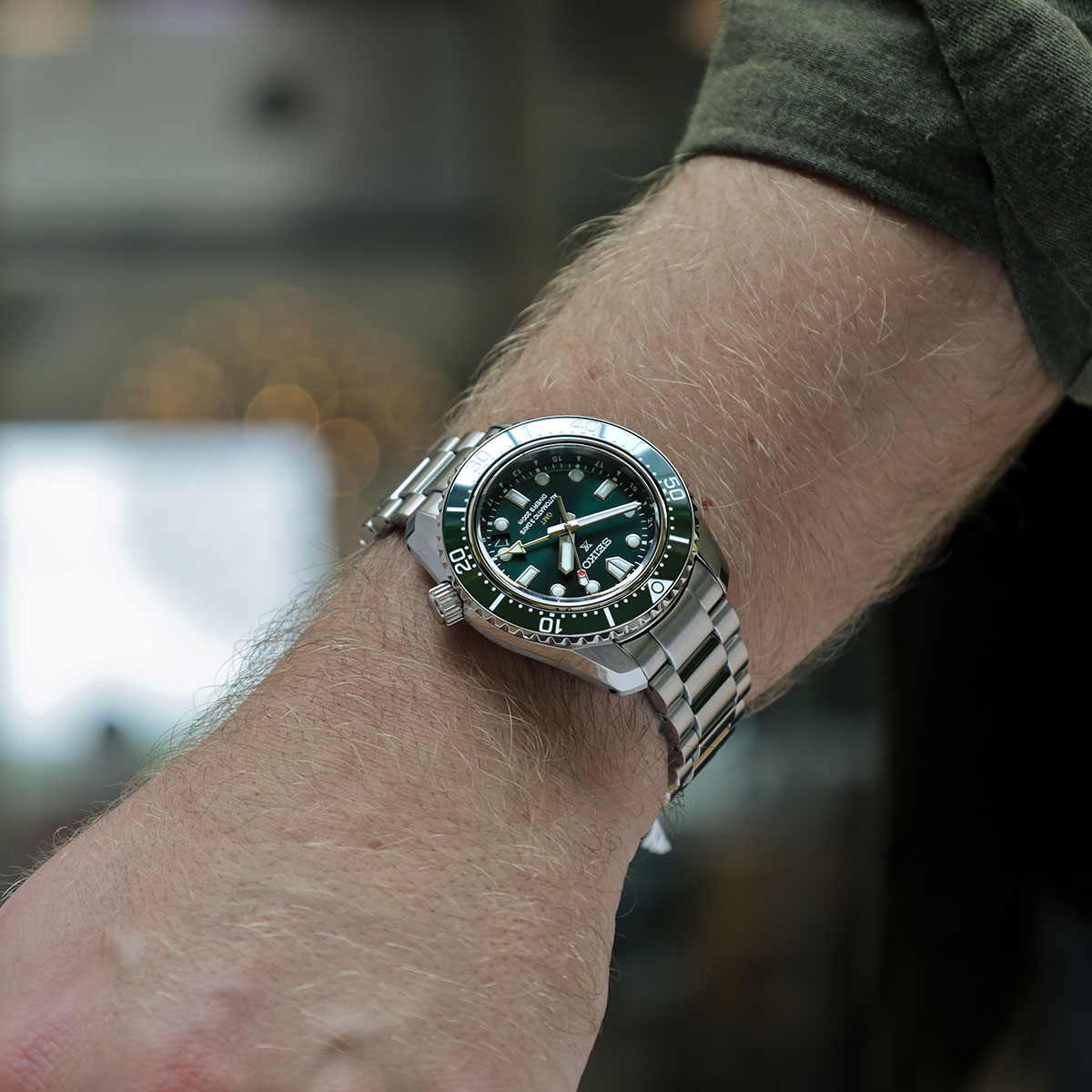 Seiko Prospex Marine Green GMT SPB381J1 - Keskisen Kello Oy