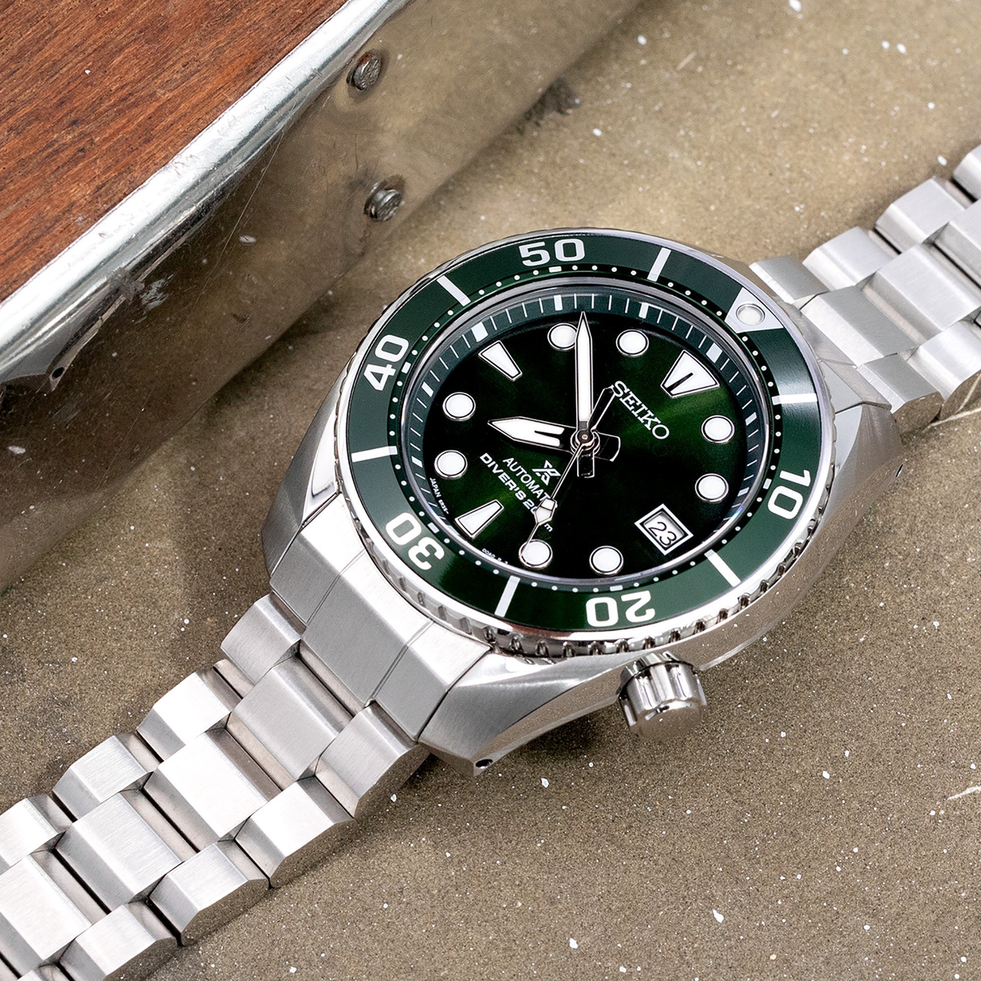 MiLTAT Hexad teräsranneke Seiko Sumo sarjaan SS201820B042 - Keskisen ...